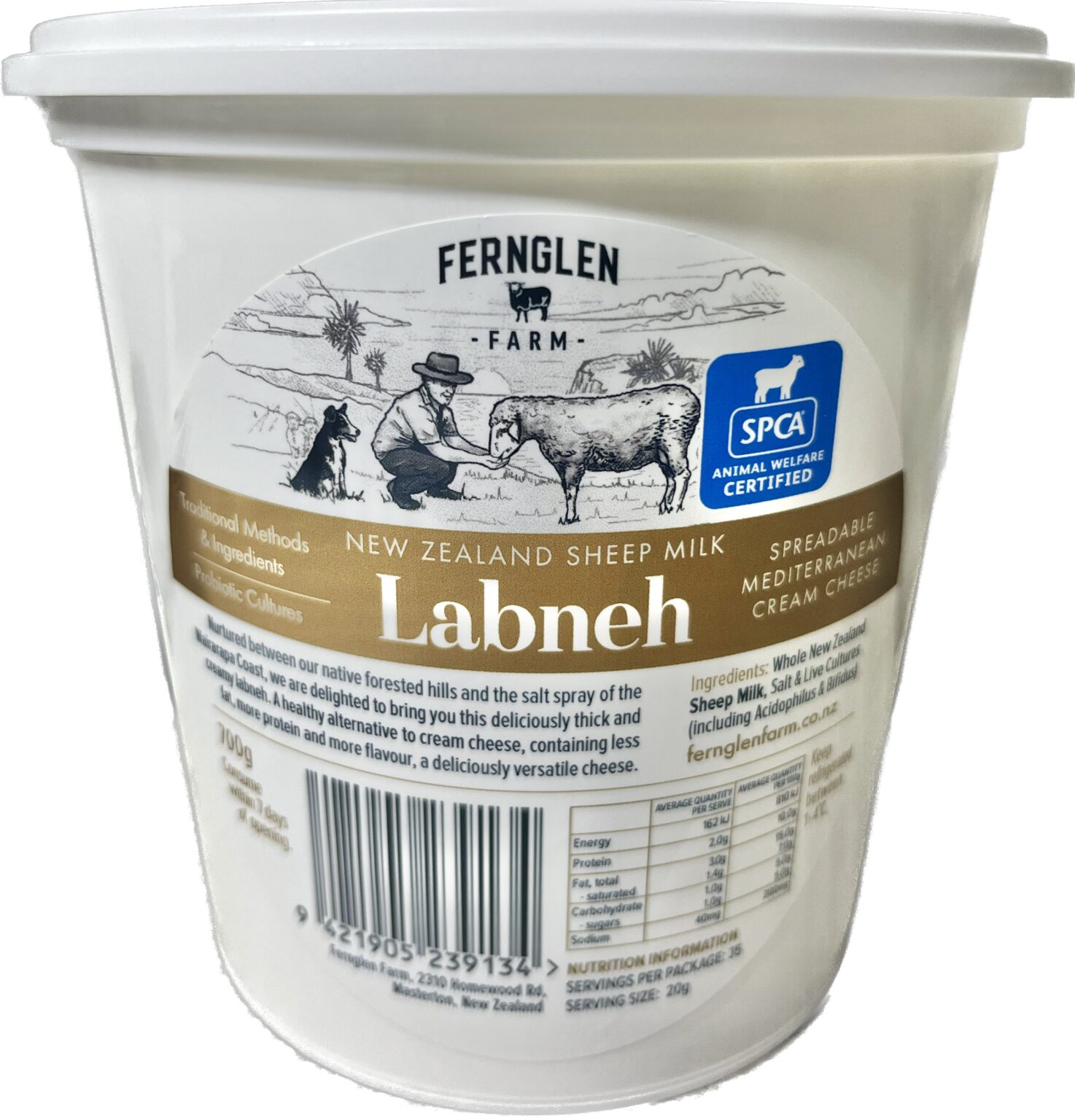 Fernglen Farm Labneh - Authentic Mediterranean Cream Cheese